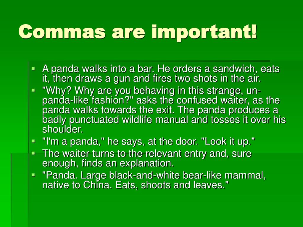 PPT - Commas are important! PowerPoint Presentation, free download - ID:52643