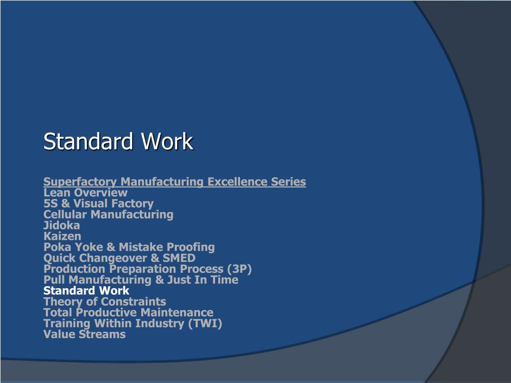 PPT - Standard Work PowerPoint Presentation, free download - ID:527313