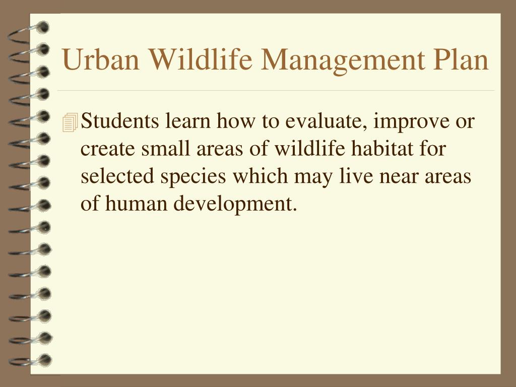 PPT - Urban Wildlife Management Plan PowerPoint Presentation, free ...
