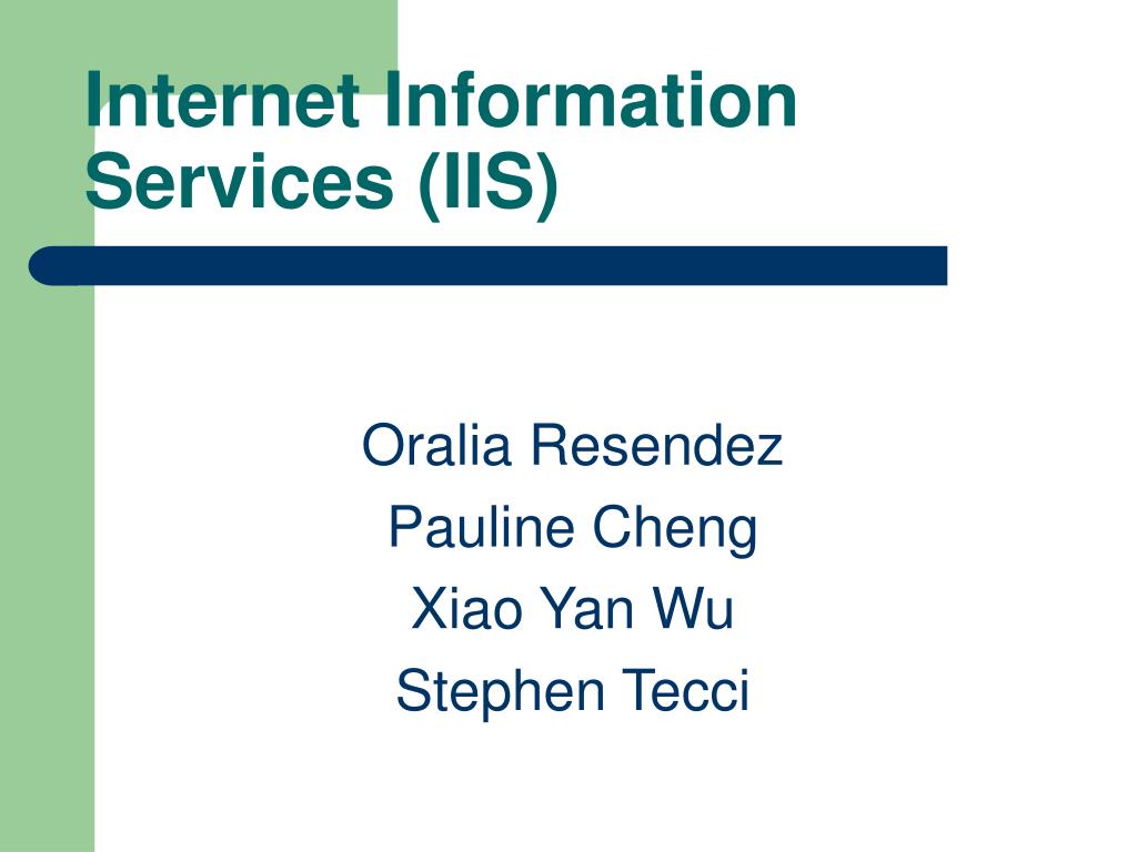 PPT - Internet Information Services (IIS) PowerPoint Presentation, free ...
