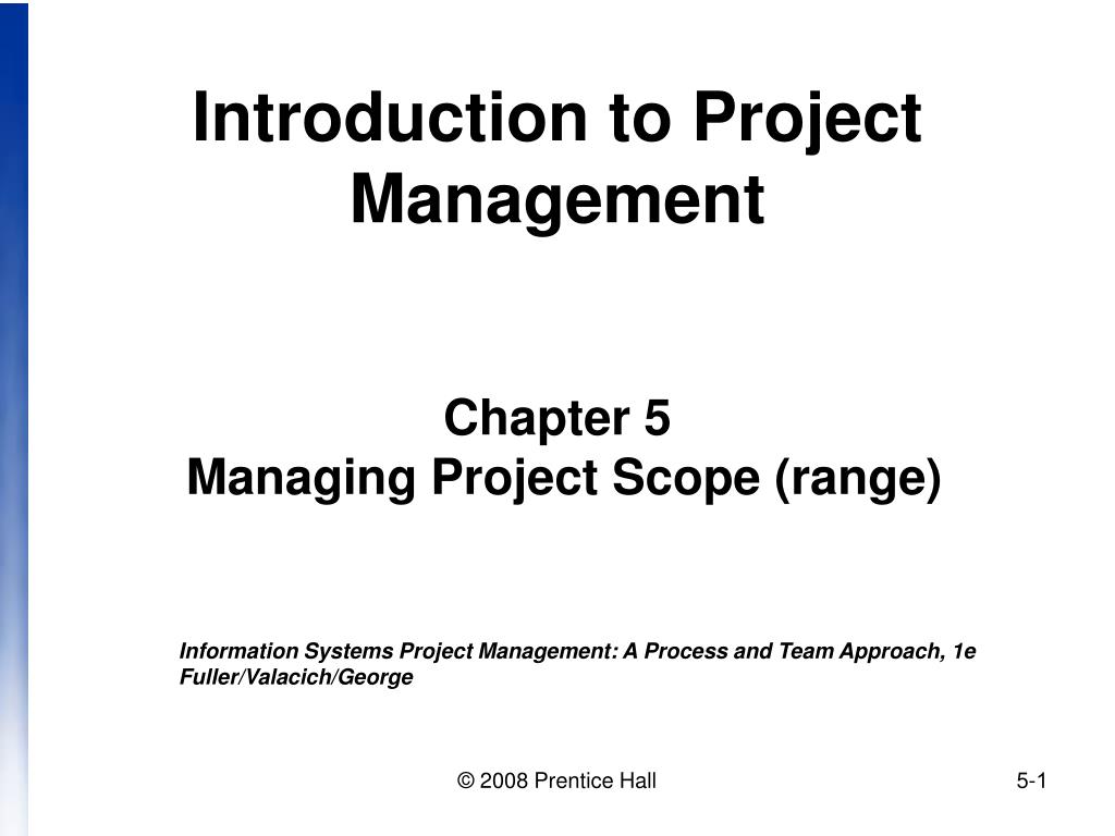 PPT - Introduction to Project Management Chapter 5 Managing Project ...