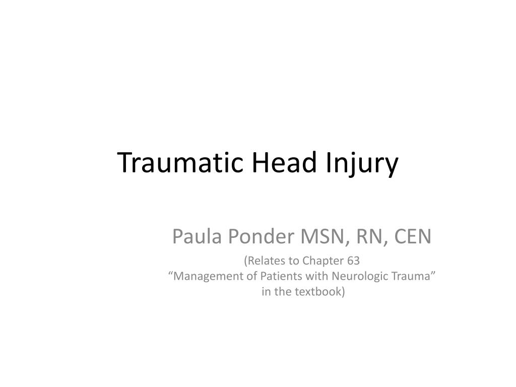 PPT - Traumatic Head Injury PowerPoint Presentation, free download - ID ...