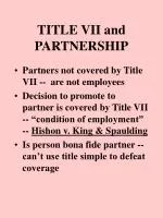 PPT - TITLE VII PowerPoint Presentation, free download - ID:4876032