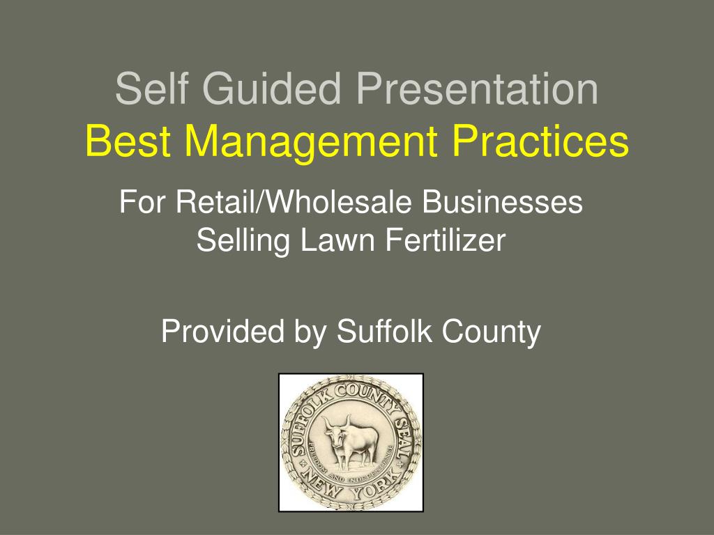 PPT - Self Guided Presentation Best Management Practices PowerPoint ...