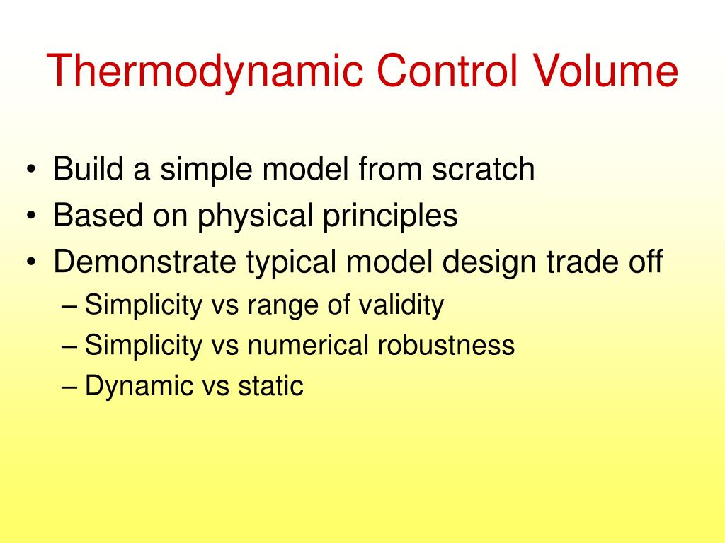 PPT - Thermodynamic Control Volume PowerPoint Presentation, free ...
