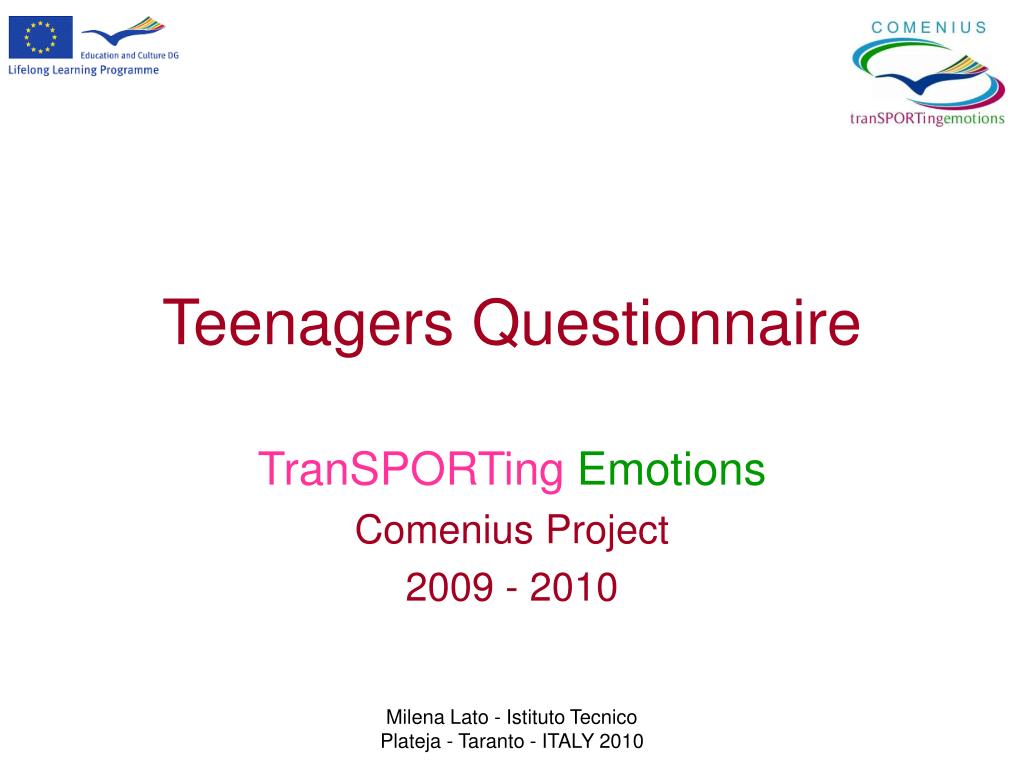 PPT - Teenagers Questionnaire PowerPoint Presentation, free download ...