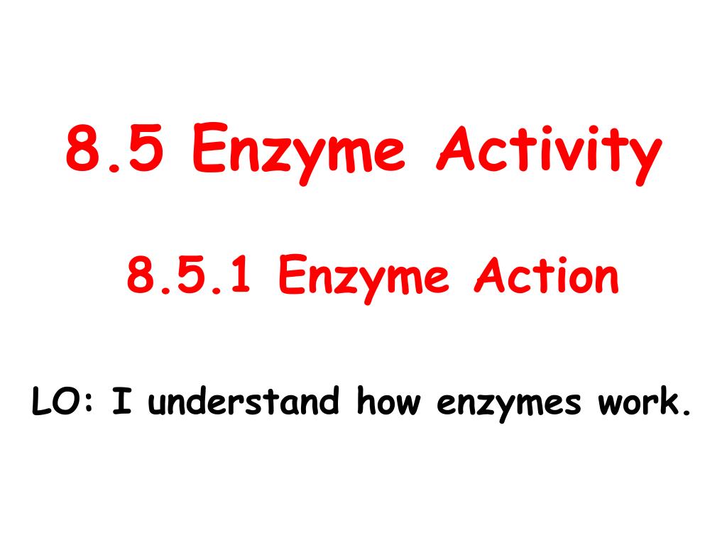 PPT - 8.5 Enzyme Activity PowerPoint Presentation, free download - ID ...