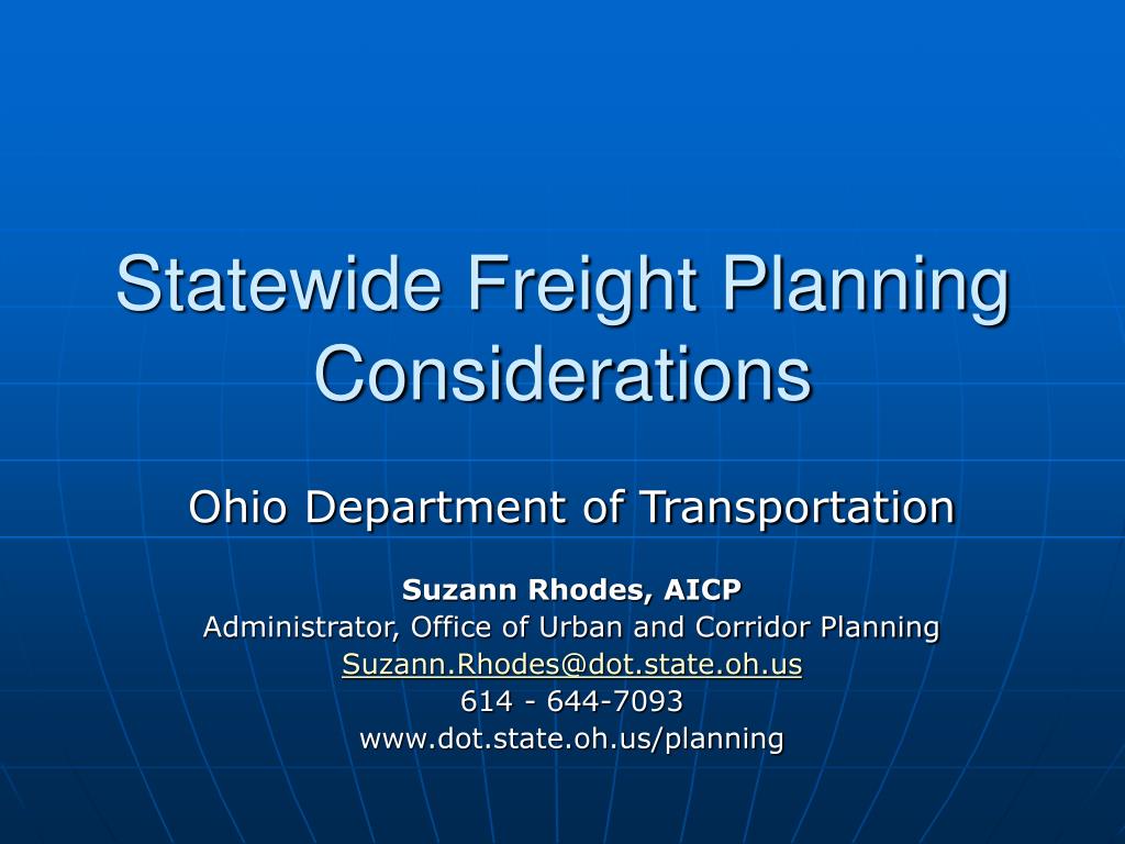 PPT - Statewide Freight Planning Considerations PowerPoint Presentation ...