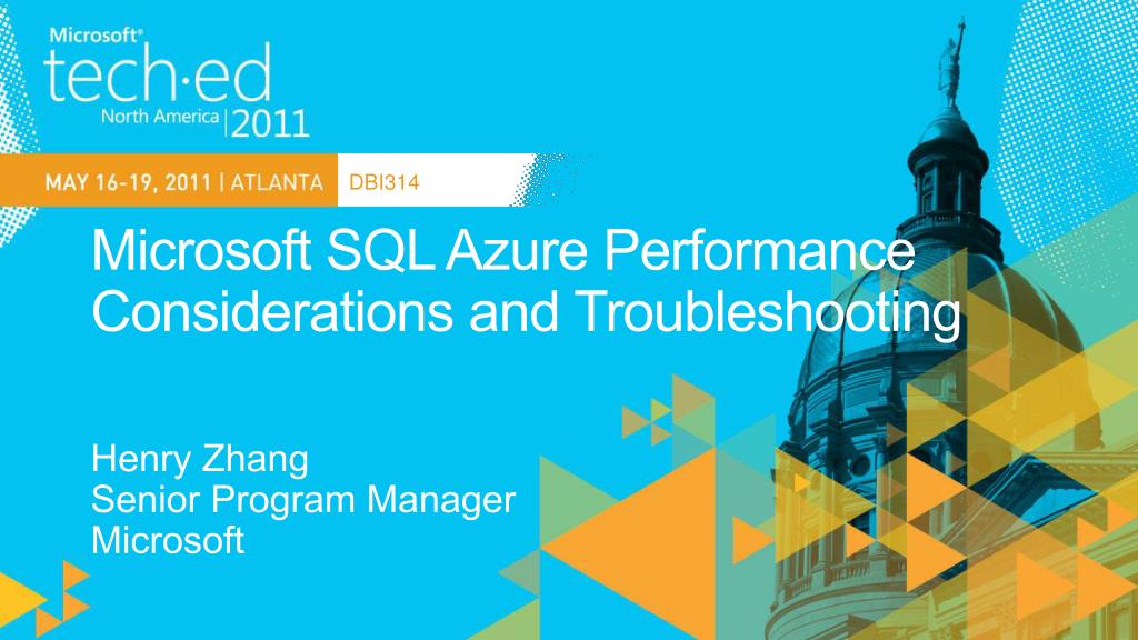 PPT - Microsoft SQL Azure Performance Considerations and ...