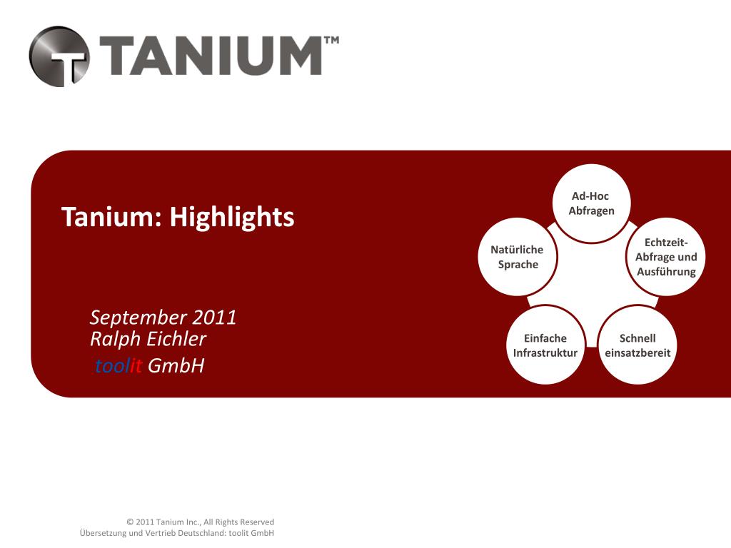 PPT - Tanium : Highlights PowerPoint Presentation, free download - ID ...
