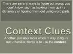 PPT - Making Generalizations Using Context Clues PowerPoint ...