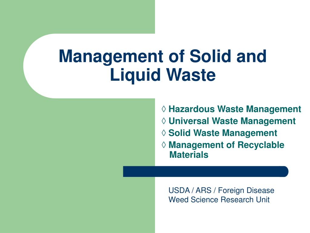 PPT - Management of Solid and Liquid Waste PowerPoint Presentation ...
