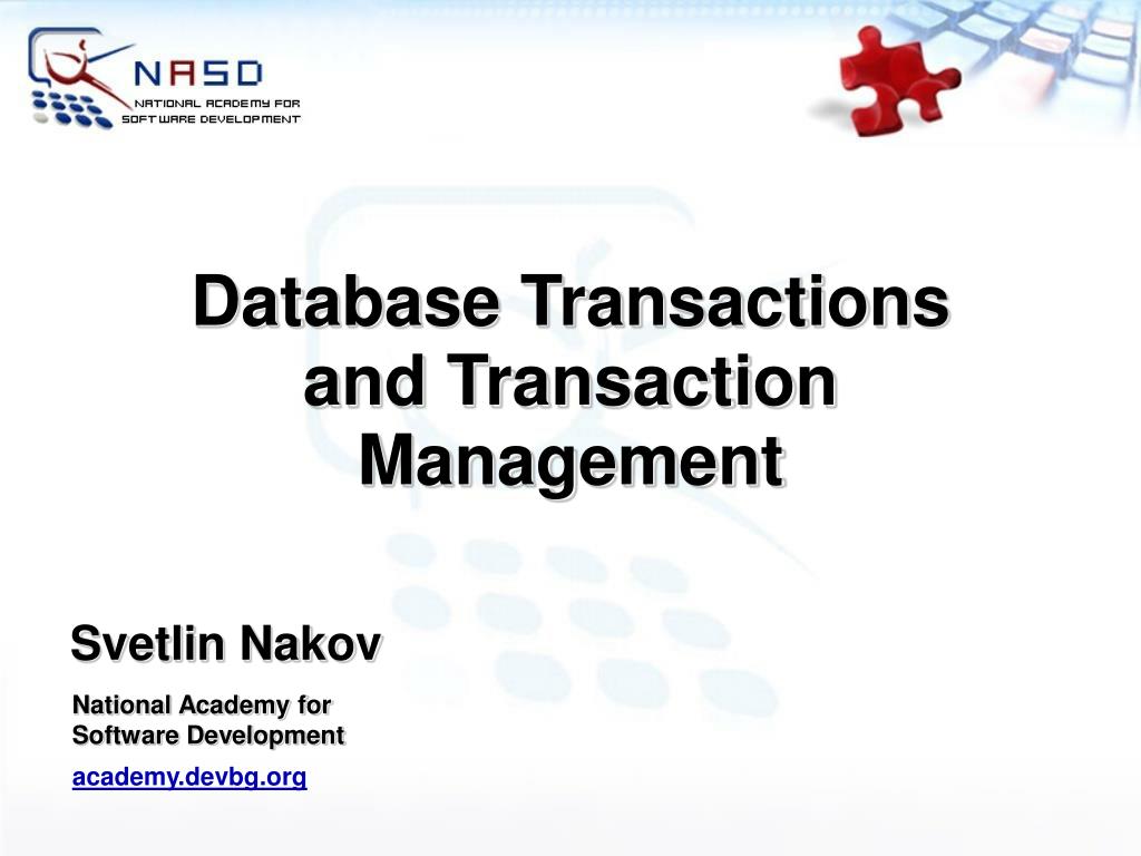 PPT - Database Transactions and Transaction Management PowerPoint ...