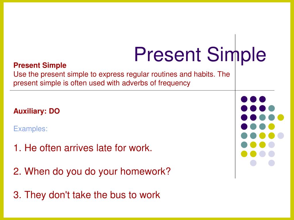 PPT - Present Simple PowerPoint Presentation, free download - ID:550090