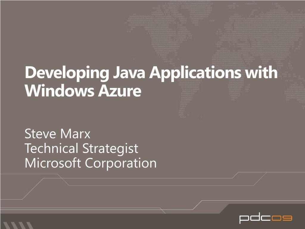 PPT - Developing Java Applications with Windows Azure PowerPoint ...