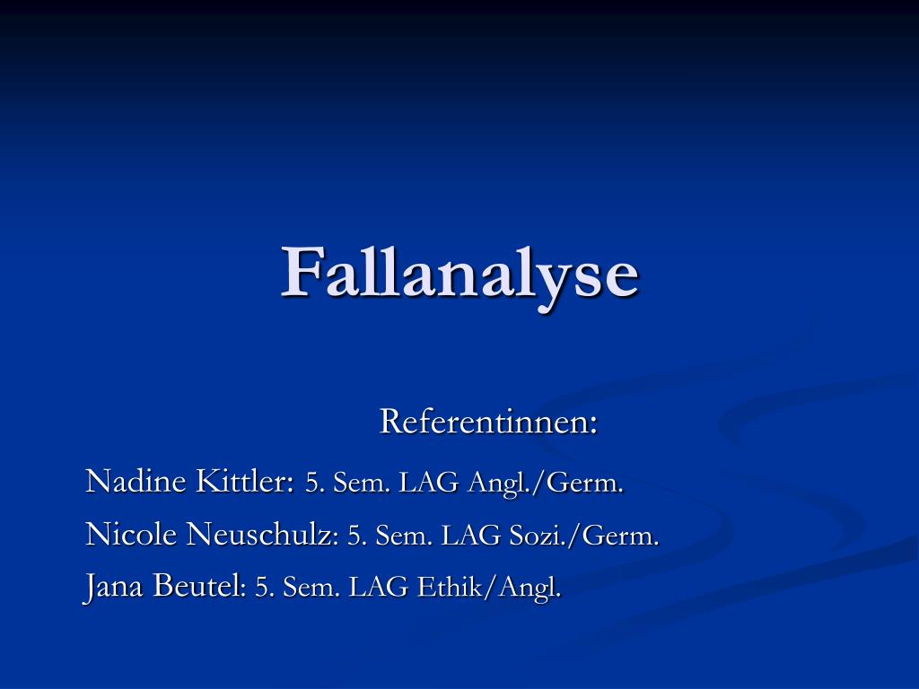 PPT - Fallanalyse PowerPoint Presentation, free download - ID:552122