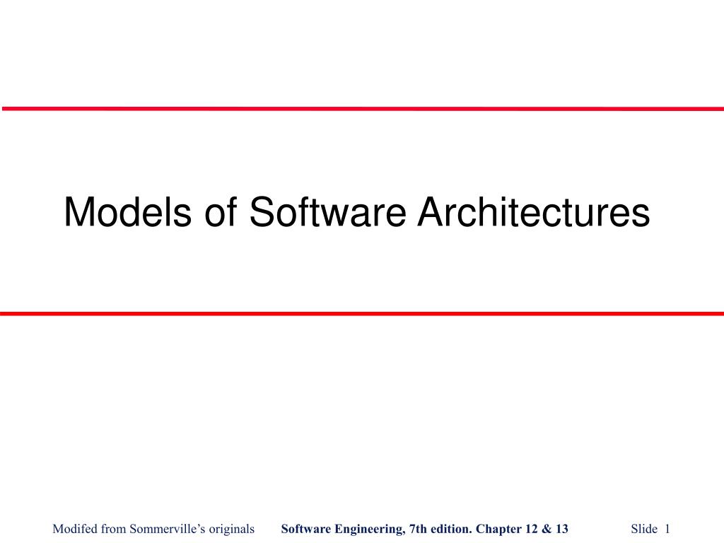 PPT - Models of Software Architectures PowerPoint Presentation, free ...