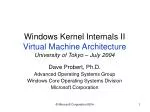 PPT - Evolution of the Windows Kernel Architecture PowerPoint ...