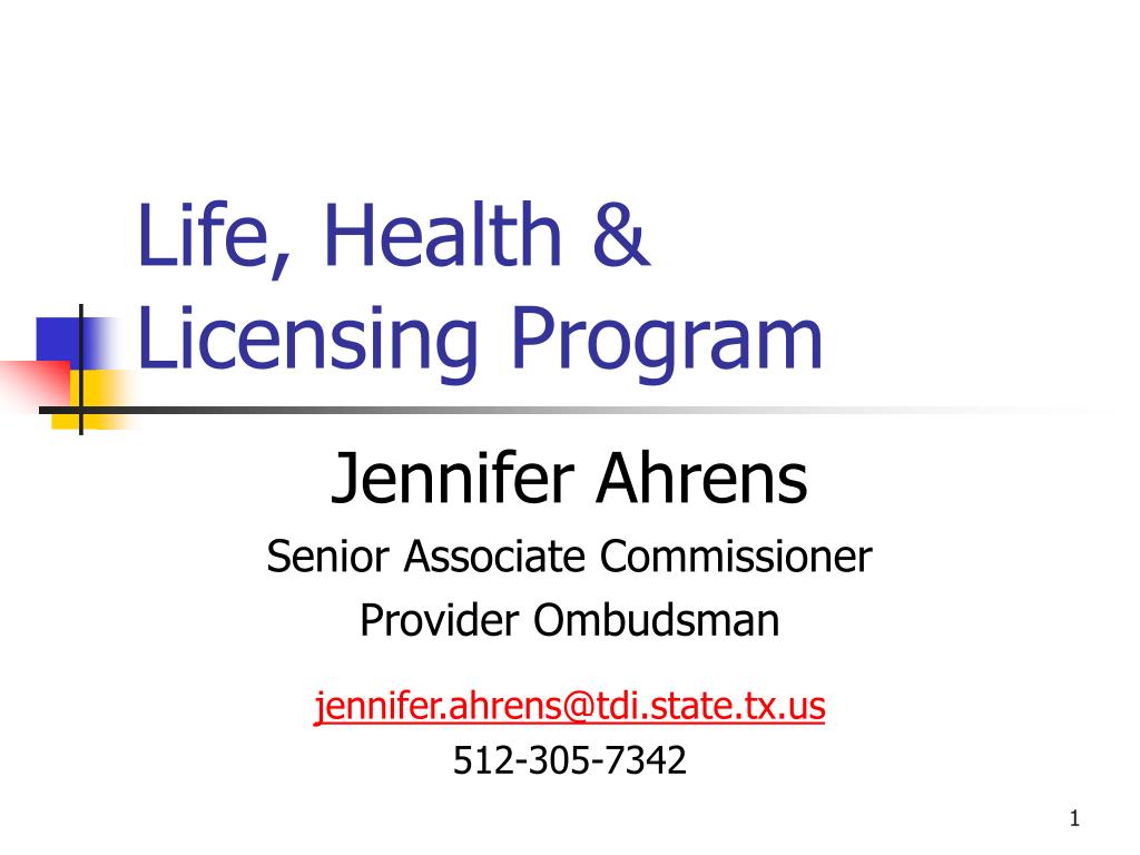 PPT - Life, Health & Licensing Program PowerPoint Presentation, free ...