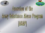 PPT - ARMY SUBSTANCE ABUSE PROGRAM ASAP PowerPoint Presentation, free ...