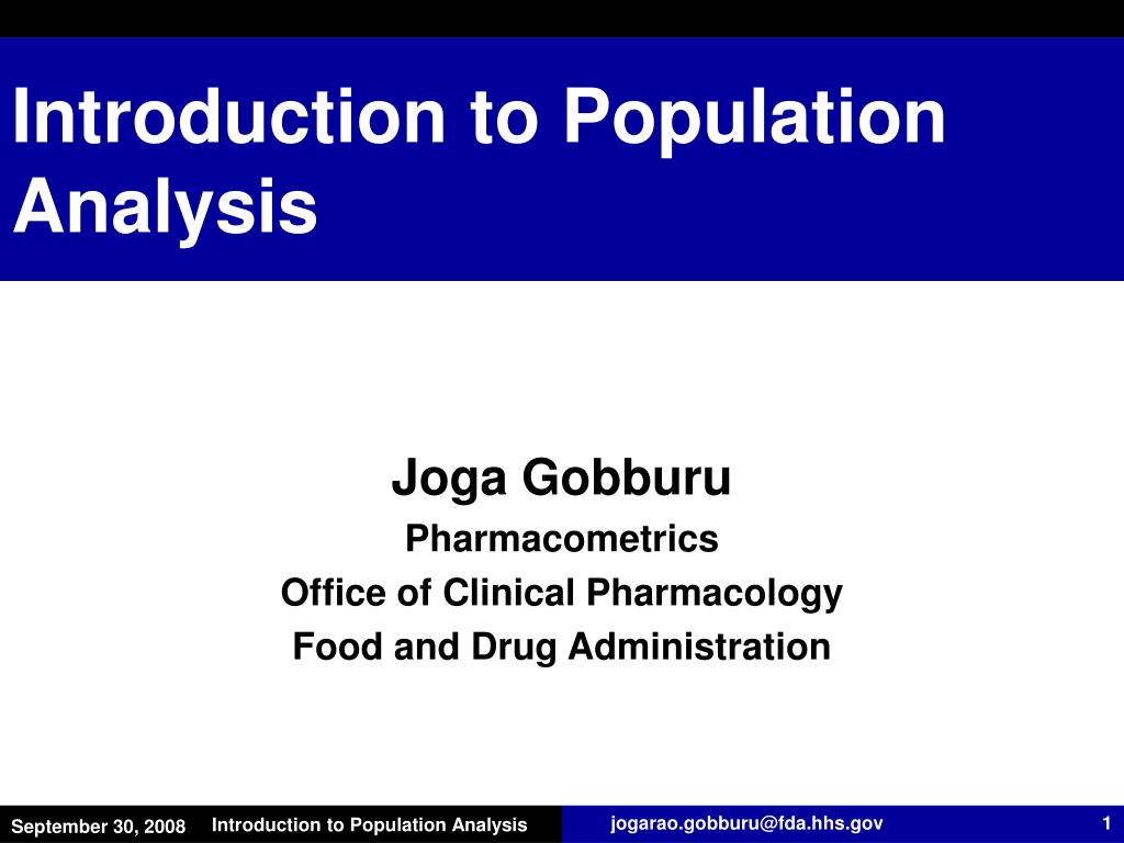 PPT - Introduction to Population Analysis PowerPoint Presentation, free ...