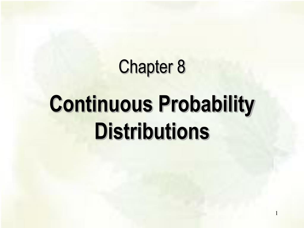 PPT - Continuous Probability Distributions PowerPoint Presentation ...