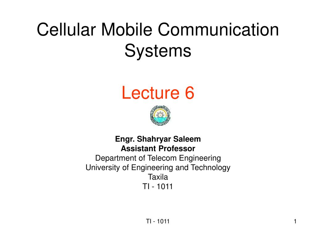 PPT - Cellular Mobile Communication Systems Lecture 6 PowerPoint ...