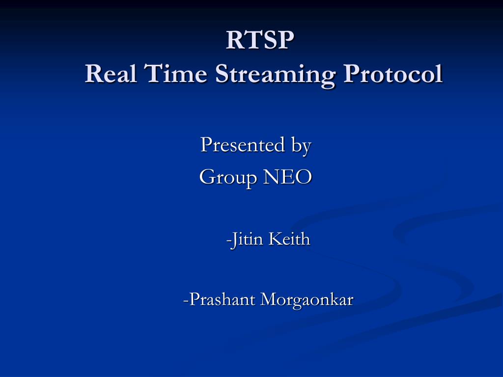 PPT - RTSP Real Time Streaming Protocol PowerPoint Presentation, free ...