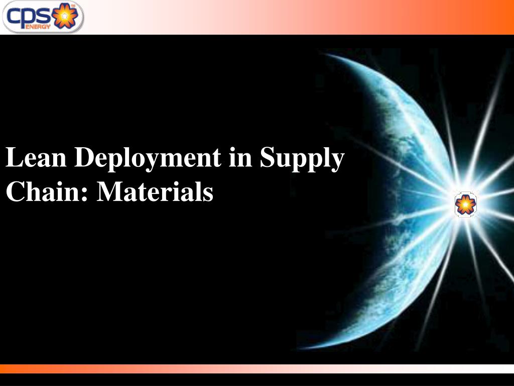 PPT - Lean Deployment in Supply Chain: Materials PowerPoint ...