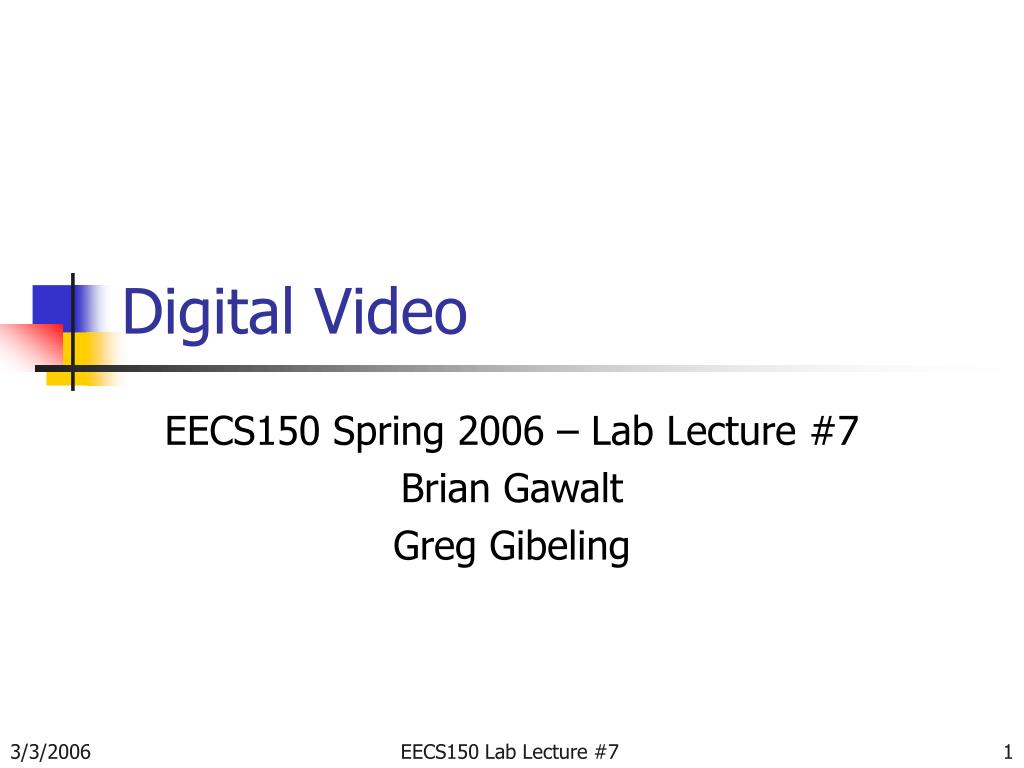 PPT - Digital Video PowerPoint Presentation, free download - ID:566788