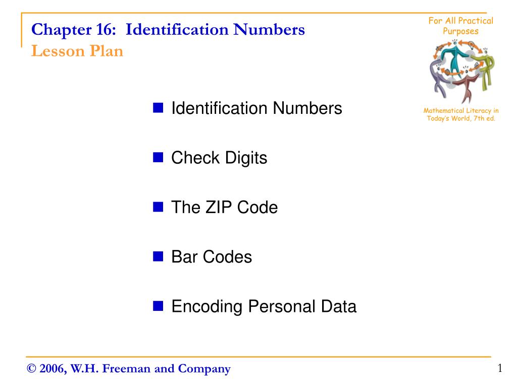 PPT - Chapter 16: Identification Numbers Lesson Plan PowerPoint ...