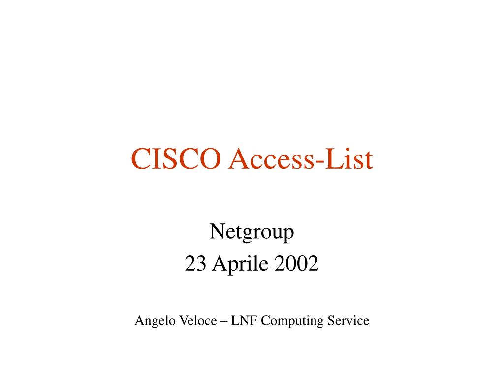 PPT - CISCO Access-List PowerPoint Presentation, free download - ID:569898