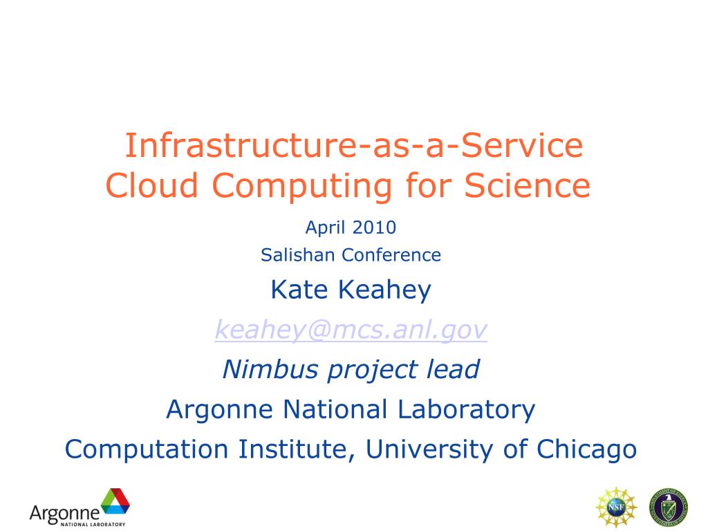 PPT - Infrastructure-as-a-Service Cloud Computing for Science ...