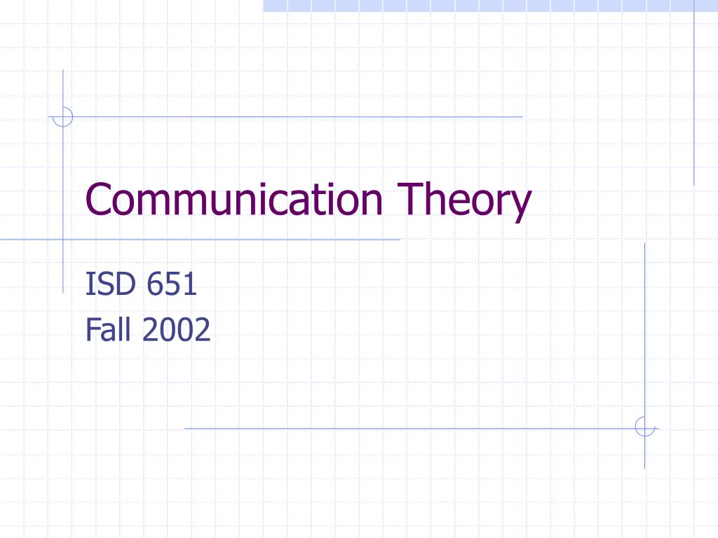 PPT - Communication Theory PowerPoint Presentation, free download - ID ...