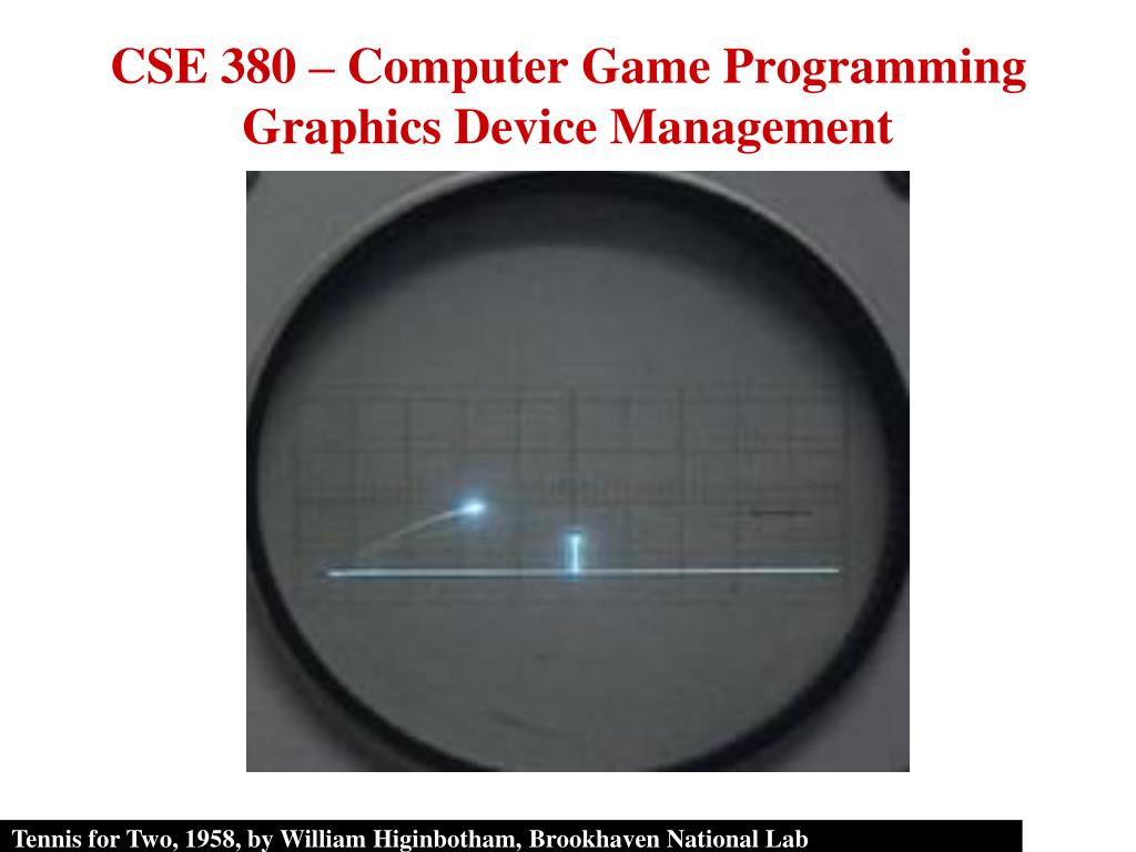 PPT - CSE 380 – Computer Game Programming Graphics Device Management PowerPoint Presentation ...