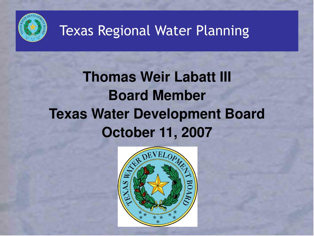 PPT - Texas Regional Water Planning PowerPoint Presentation, free ...