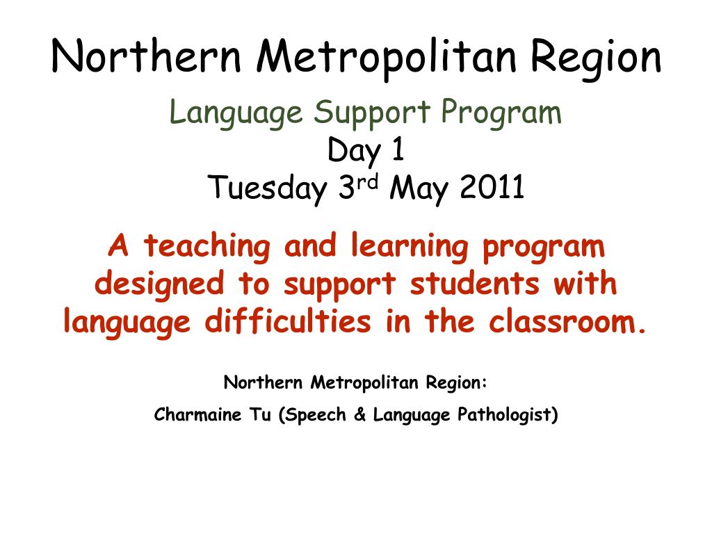 PPT - Northern Metropolitan Region PowerPoint Presentation, free ...