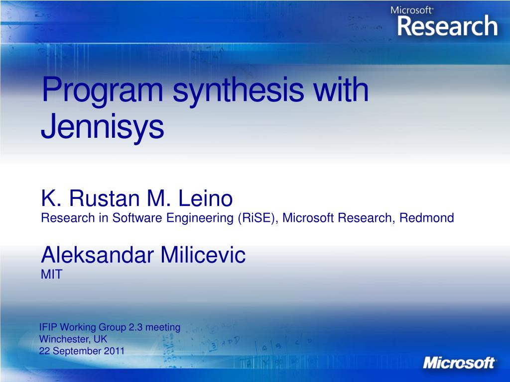 PPT - Program synthesis with Jennisys PowerPoint Presentation, free ...