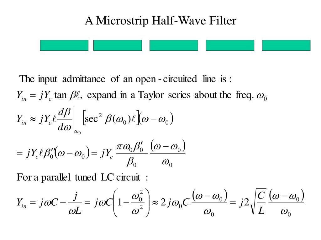 PPT - A Microstrip Half-Wave Filter PowerPoint Presentation, free ...