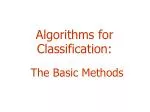 PPT - Classification Algorithms PowerPoint Presentation, free download - ID:9404418