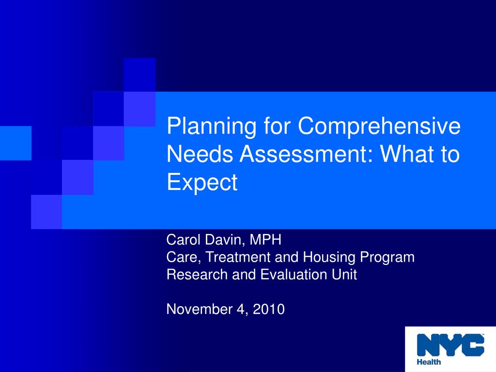 PPT - Planning for Comprehensive Needs Assessment: What to Expect ...