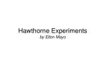 PPT - ELTON MAYO THE HAWTHORNE STUDIES PowerPoint Presentation, free ...
