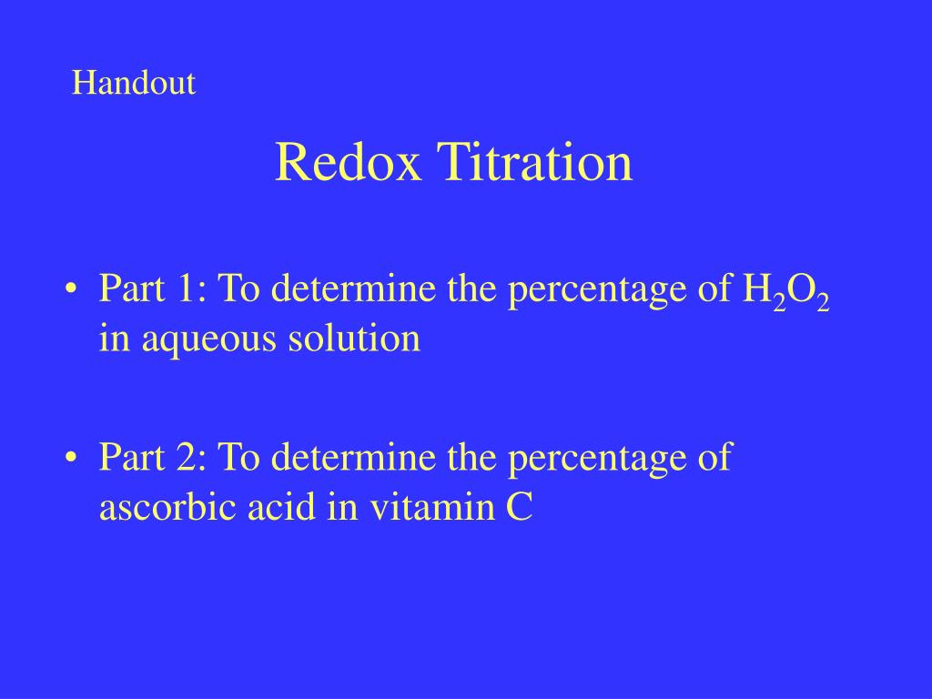 PPT - Redox Titration PowerPoint Presentation, free download - ID:583170