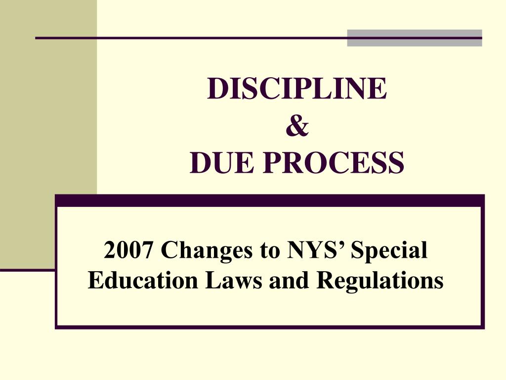 PPT - DISCIPLINE & DUE PROCESS PowerPoint Presentation, free download ...