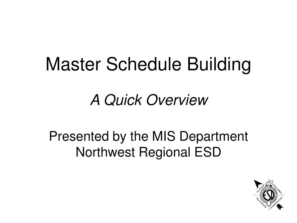 PPT - Master Schedule Building PowerPoint Presentation, free download ...