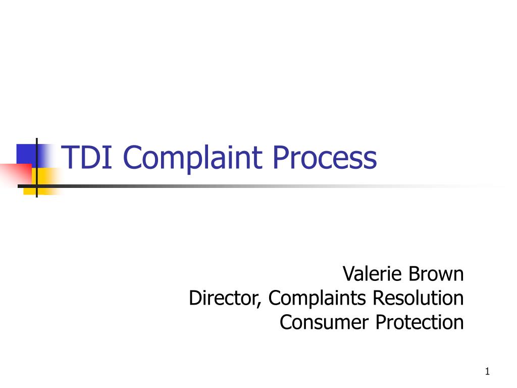 PPT - TDI Complaint Process PowerPoint Presentation, free download - ID ...