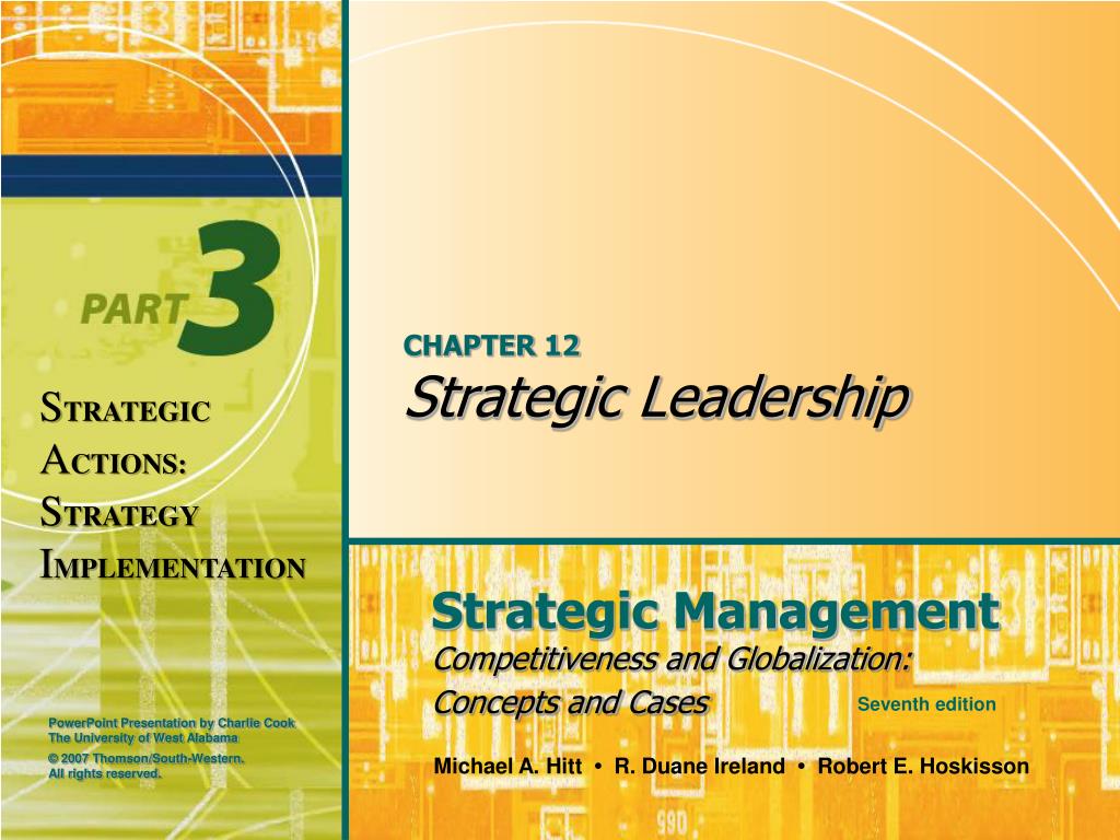 PPT - CHAPTER 12 Strategic Leadership PowerPoint Presentation, free ...