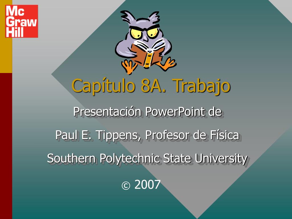 PPT - Capítulo 8A. Trabajo PowerPoint Presentation, free download - ID ...