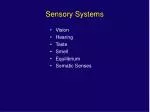 PPT - Sensory Systems PowerPoint Presentation, free download - ID:4800976