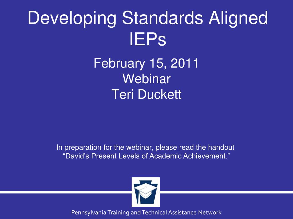 PPT - Developing Standards Aligned IEPs PowerPoint Presentation, free download - ID:591479